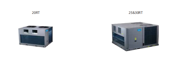 460v 60hz MRCT Midea Colling Only Rooftop Package Unit Air Conditioner